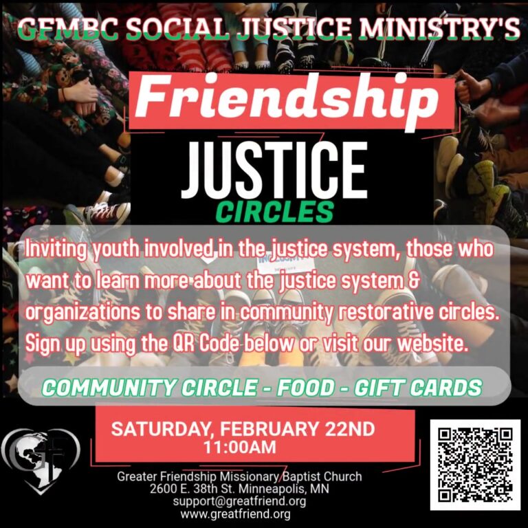 Friendship Justice Circles – MN State Baptist Convention